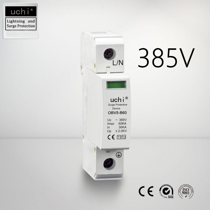 EN 61643-11 Type 1+2 Surge Protector , 4 Pole Spd PBT Material