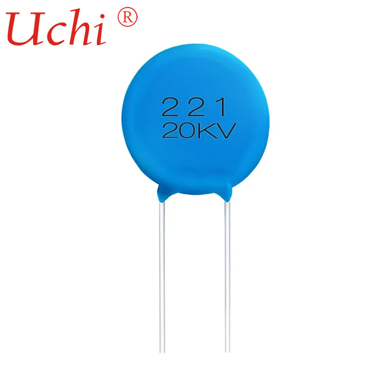 High Voltage Disc Ceramic Capacitors , Disc Shape 221K Capacitor
