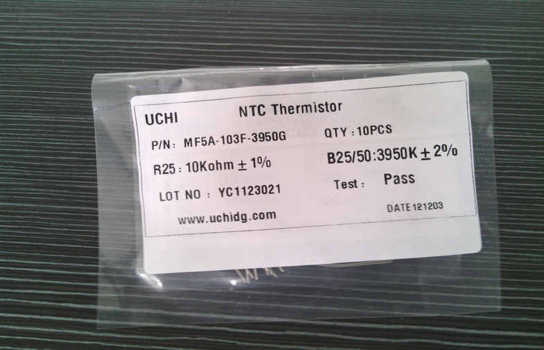 Radial Leaded Epoxy Resin Coated 10K NTC Thermistor For Measuring ...