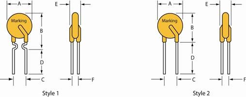 PTC Devices RXE065 Substitute PPTC Resettable Fuse , Overcurrent ...