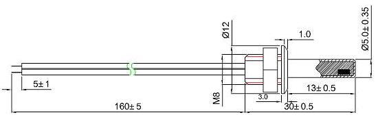 Threaded Stainless Steel Tube Thermistor Temperature Sensor Probe For ...