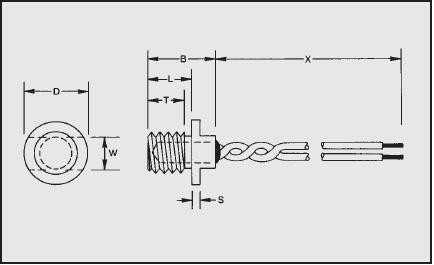 Rugged Surface Temperature Sensor Machined Screw Sensors With Extension ...