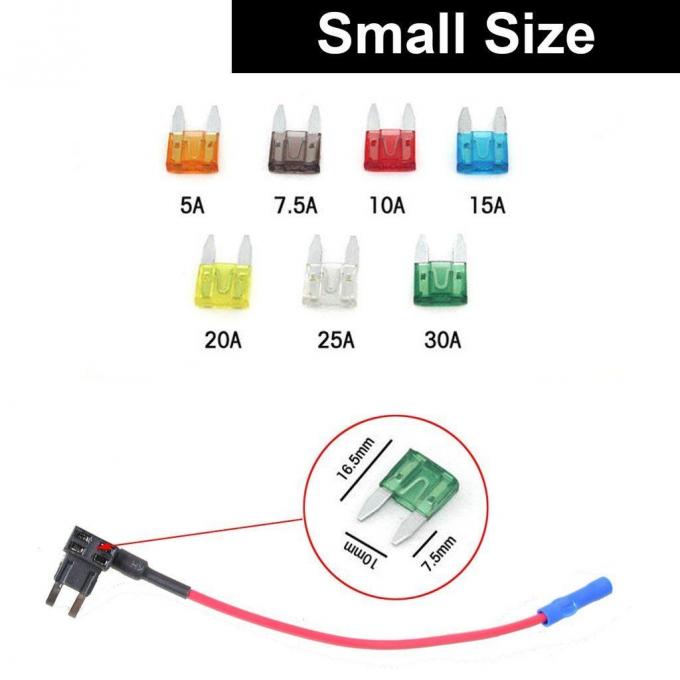 Small Size Car Auto Blade Fuse Adapter Add-A-Circuit Low Profile Tap ...