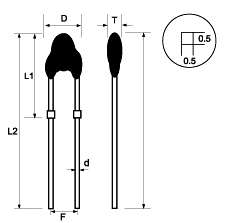 Epoxy Pearl Shape 2K2 2.7KOhm NTC 3950 Thermistor High Accuracy