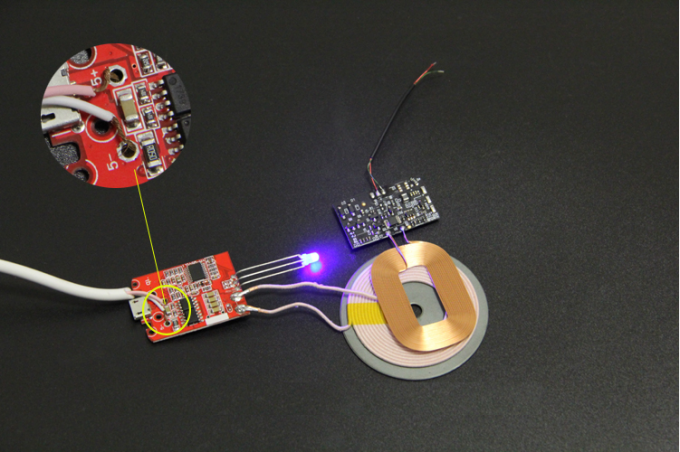 Small Mobile Phone Wireless Charging Coil Double Layer With Ferrite