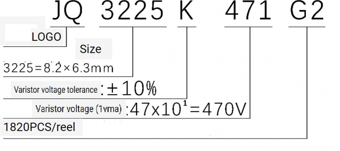 Original 3225 SMD Varistor , 3225K201 21S Metal Oxide Varistor MOV ZOV